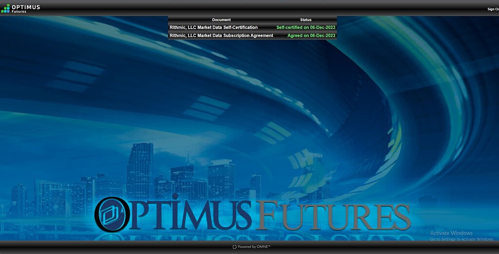 How the demo works with rithmic - Optimus Flow - Optimus Futures ...